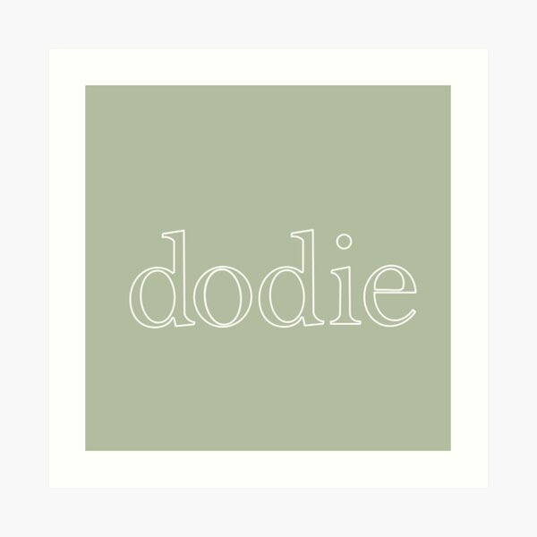 "dodie logo from build a problem tour neon lights in white with sage ...