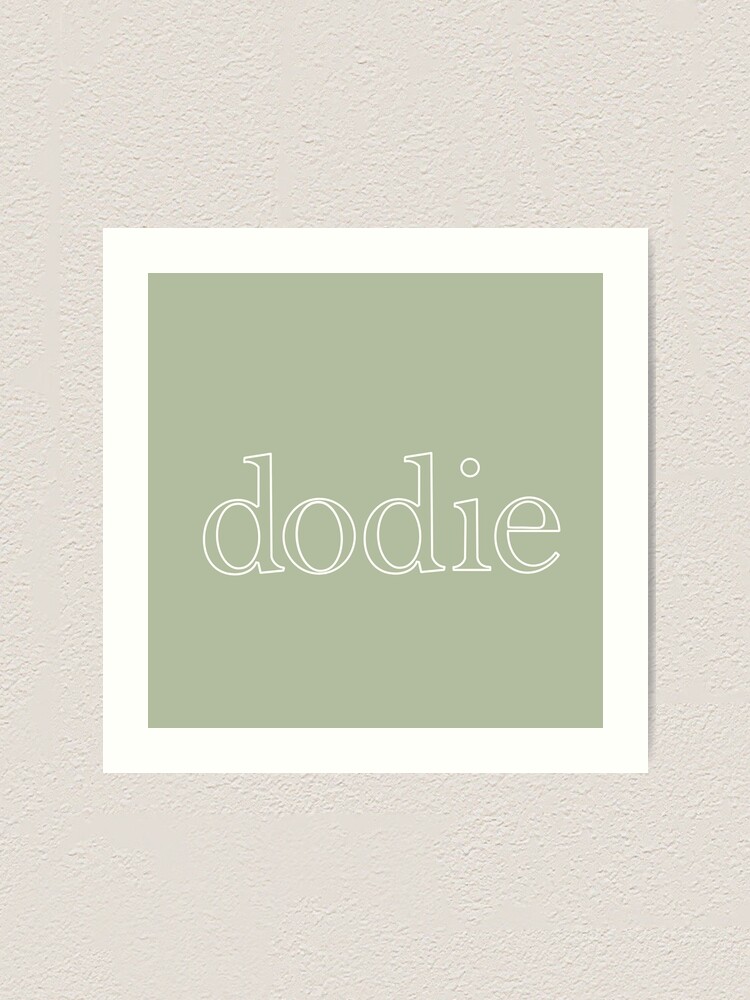 "dodie logo from build a problem tour neon lights in white with sage ...