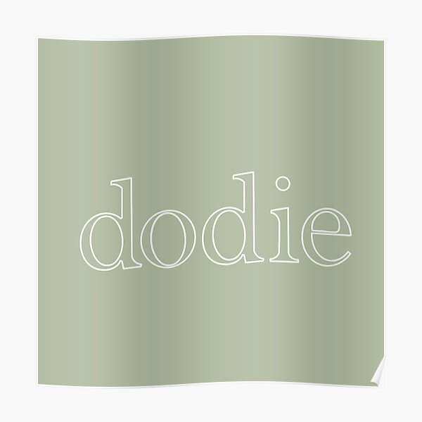 "dodie logo from build a problem tour neon lights in white with sage ...