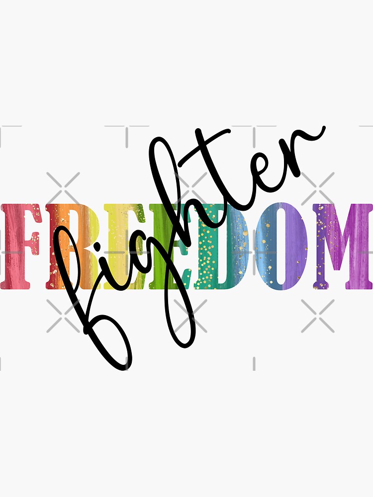 "Rainbow freedom fighter" Sticker for Sale by MAKGITASHOP | Redbubble