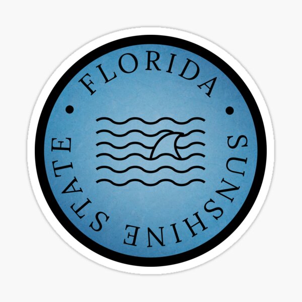 "FLORIDA - SUNSHINE STATE" Sticker by Pedroalvarezzz | Redbubble