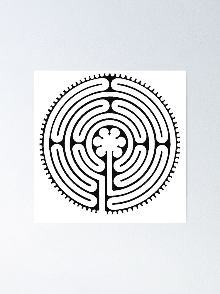 "Chartres Labyrinth" Poster for Sale by Lapicorn | Redbubble