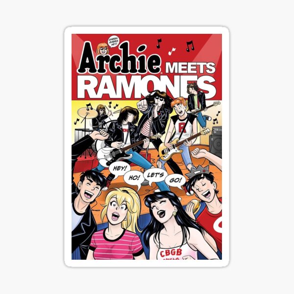 "Archie Meets The Ramones" Sticker by NostalgiaAttic | Redbubble