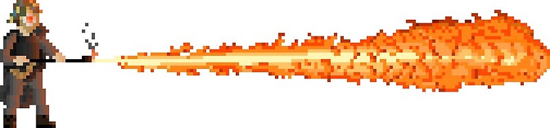 "Burn 'em out - Pixel Art" by Itchytoenail | Redbubble