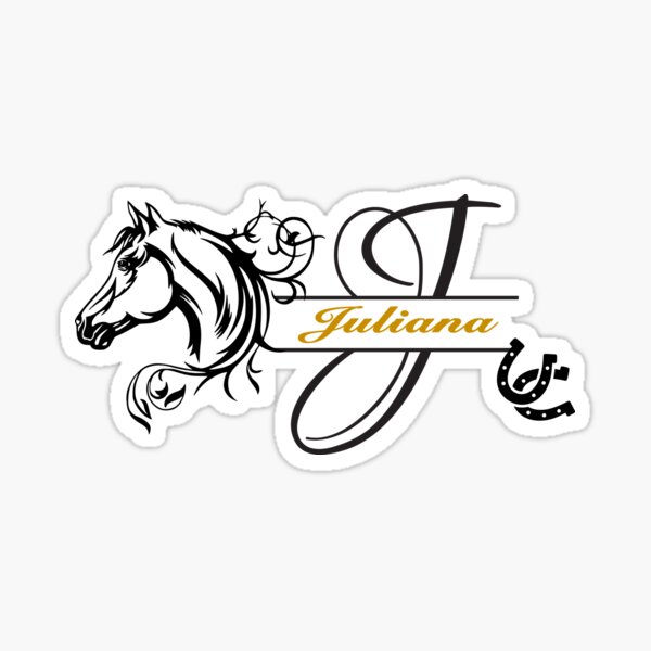 "Juliana with Horse Design" Sticker by Horse-Aholic | Redbubble
