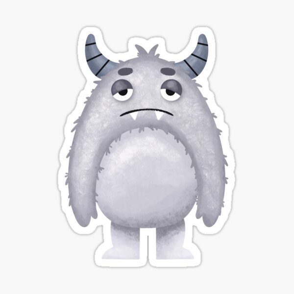 "Grumpy Yeti" Sticker by apple-krisp | Redbubble