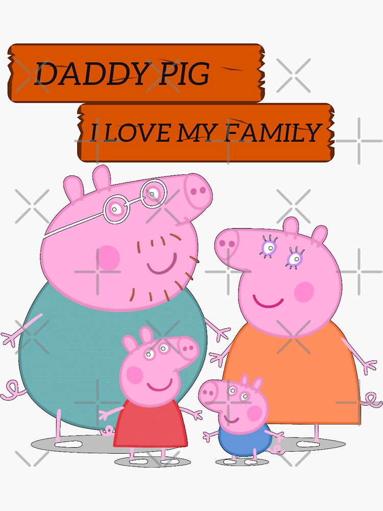 "Daddy Pig, I'm an Expert, Funny and Cute" Sticker by mode-style ...