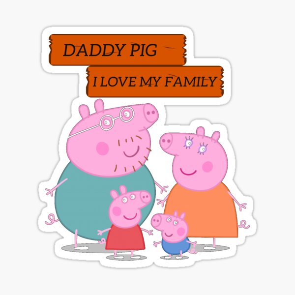 "Daddy Pig, I'm an Expert, Funny and Cute" Sticker by mode-style ...