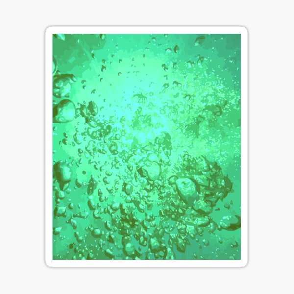 "Ocean Bubbles Wave - Emerald" Sticker for Sale by Wuxya | Redbubble