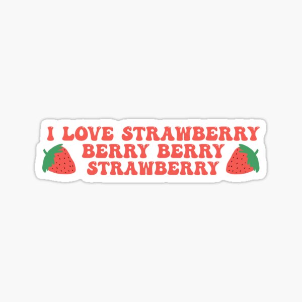 "jhope bts i love strawberry" Sticker by goldendionysus | Redbubble