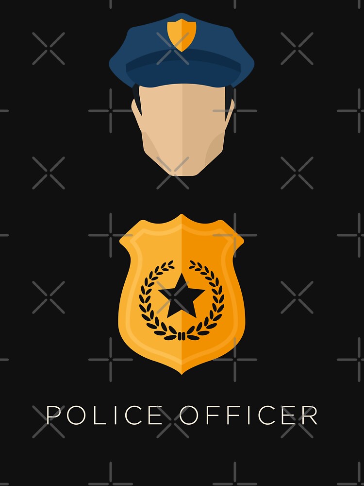 "Minimalistic Police Officer Brave Courageous Law Enforcement Cop Sign ...