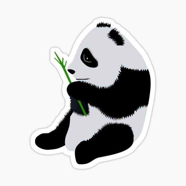 "BING DWEN DWEN - cute panda eating bamboo" Sticker for Sale by cool ...