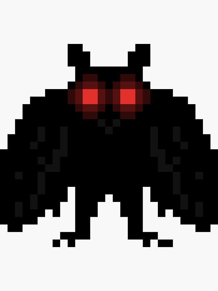 "Pixel Mothman" Sticker by systemprimary | Redbubble