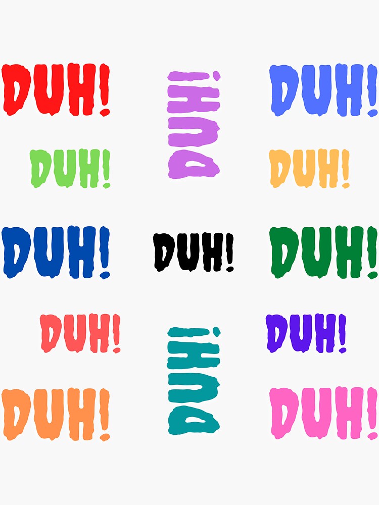 "Duh, billie eilish" Sticker for Sale by aninanime | Redbubble