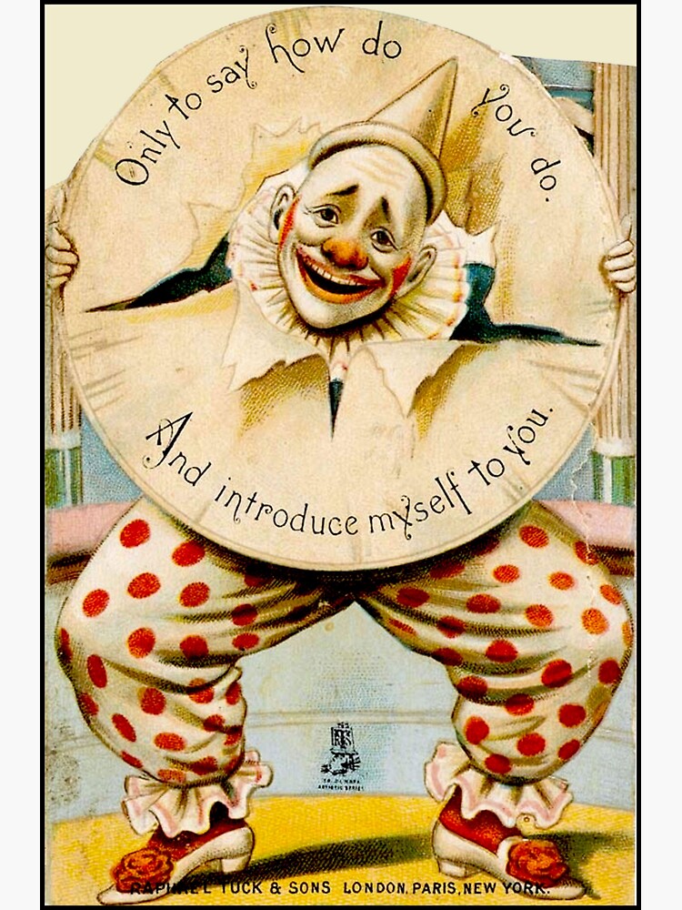 "CLOWN; Vintage Circus Advertising Print" Sticker for Sale by posterbobs | Redbubble