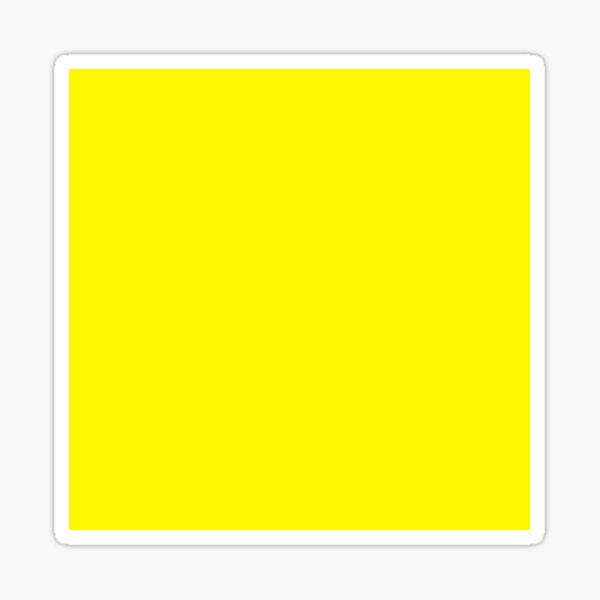 "Cadmium Yellow #fff600, RGB color" Sticker for Sale by buzztop | Redbubble