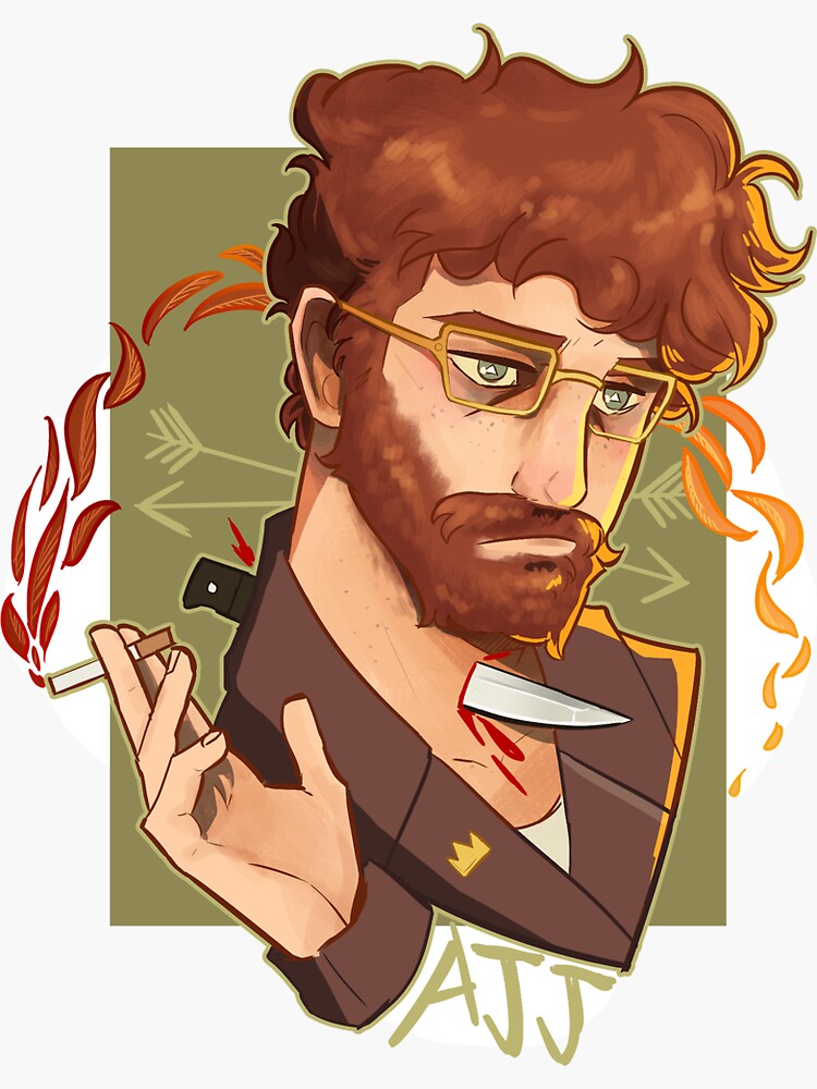 "Smoking Some AJJ" Sticker by PhoebeLeigh | Redbubble