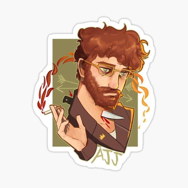 "Smoking Some AJJ" Sticker by PhoebeLeigh | Redbubble