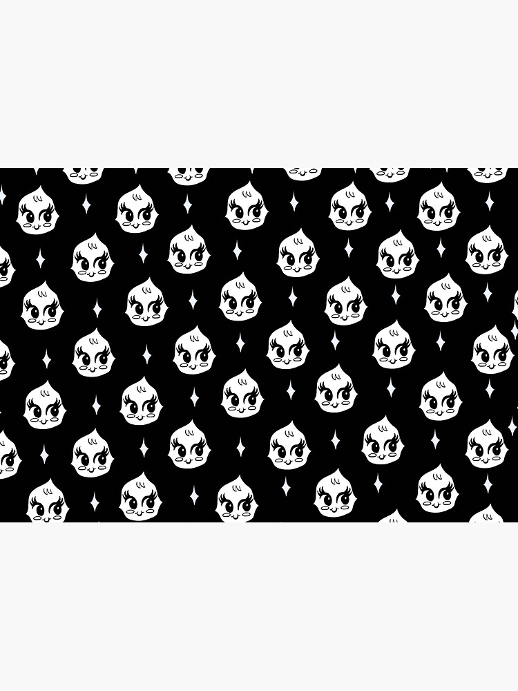 "Kewpie Pattern in Black" Sticker by artiemargo | Redbubble