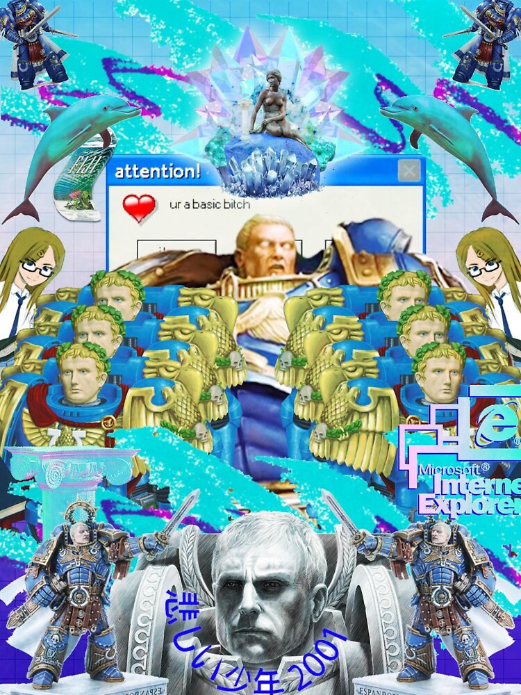 "Vaporwave Guilliman" Sticker by MrAngryEyes | Redbubble