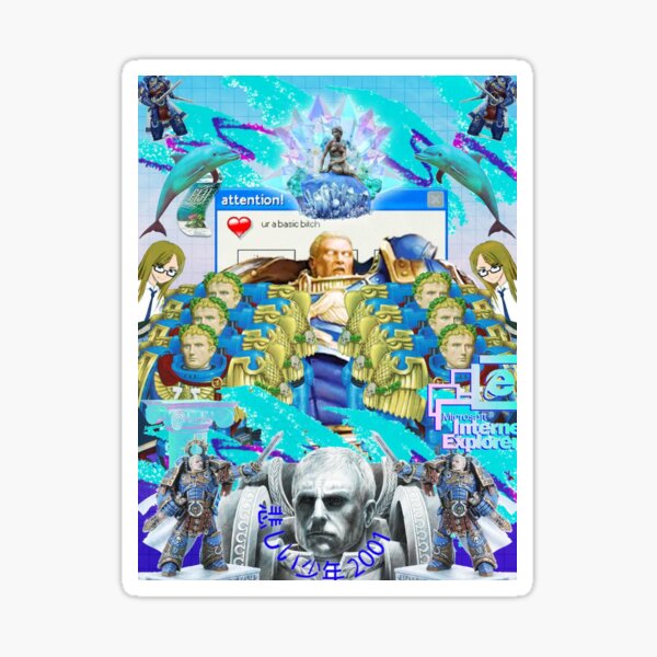 "Vaporwave Guilliman" Sticker by MrAngryEyes | Redbubble