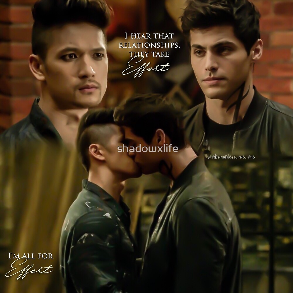 "Malec Kiss" by shadowxlife | Redbubble