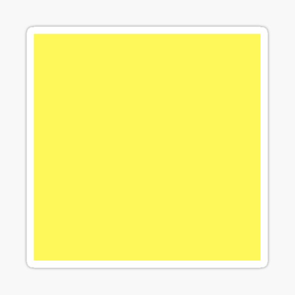 "Dodie Yellow #fef65b , RGB color" Sticker by buzztop | Redbubble
