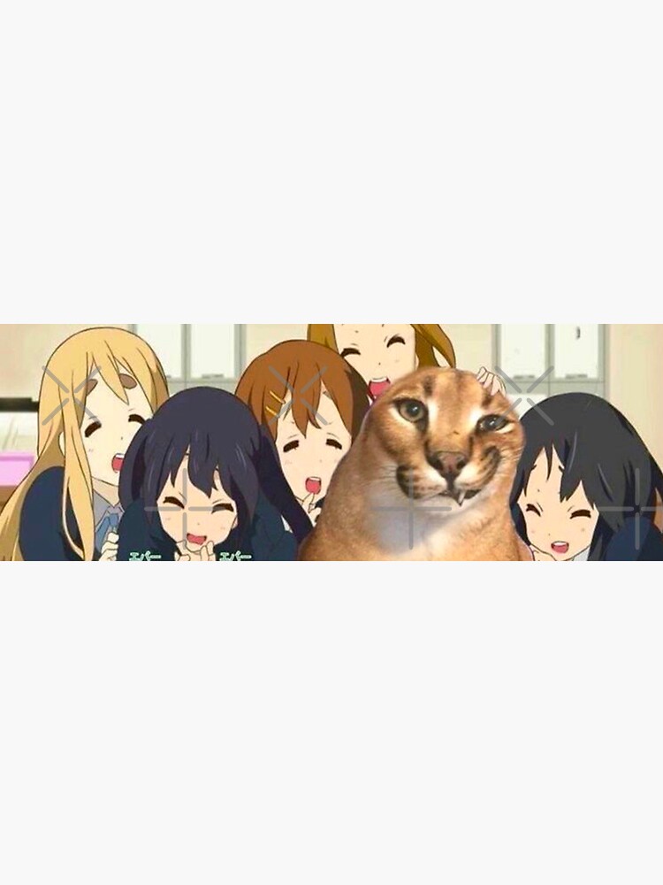 Pegatina «gran floppa y chicas anime» de cheapfan | Redbubble