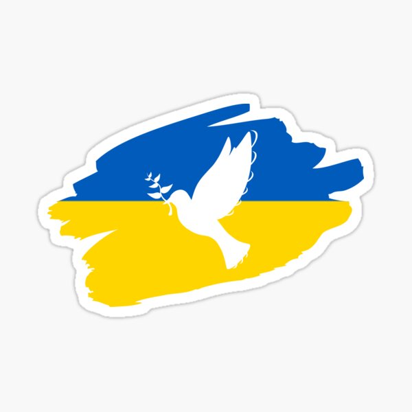 "Wishing Peace For Ukraine" Sticker for Sale by Nictheartist | Redbubble