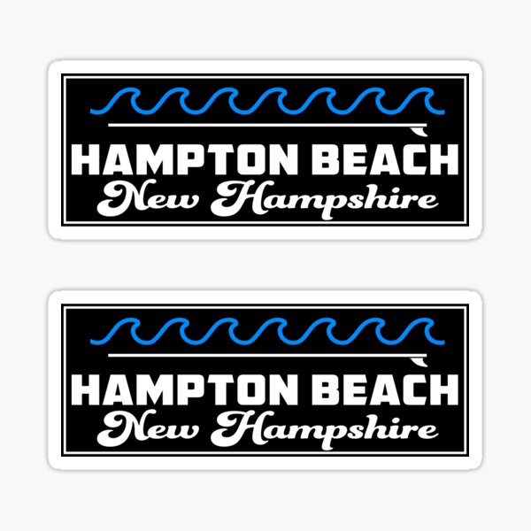 "Hampton Beach New Hampshire Surf Surfing" Sticker by TravelTime ...