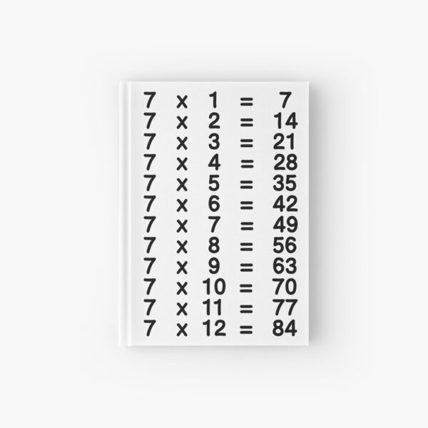 "7 X Table Seven Times Table Learn Multiplication Tables for Kids ...