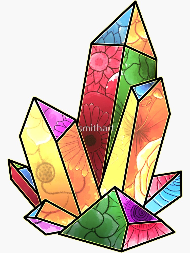 "Gay Pride Crystal" Sticker by smithart | Redbubble