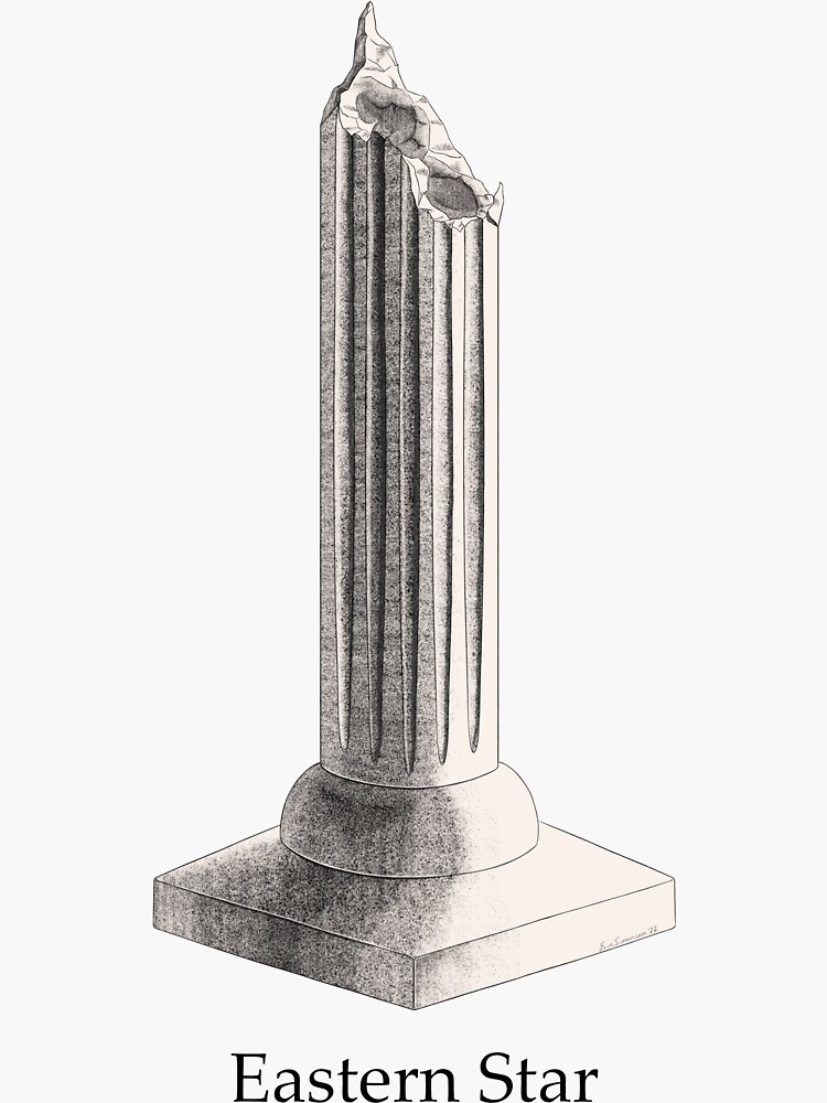 "The Broken Column- Eastern Star" Sticker for Sale by ARIsEasternStar ...