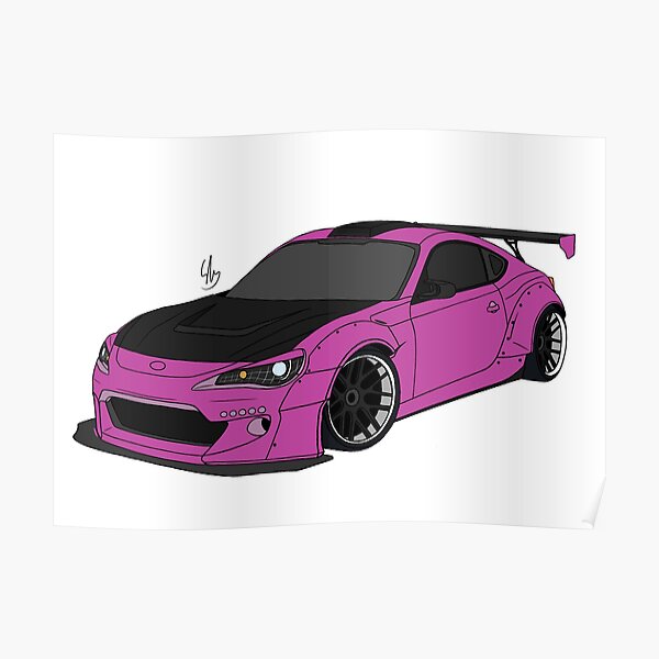 "Pink Subaru BRZ | Scion FR-S | Toyota 86 | Digital Car Art | Chipstick ...