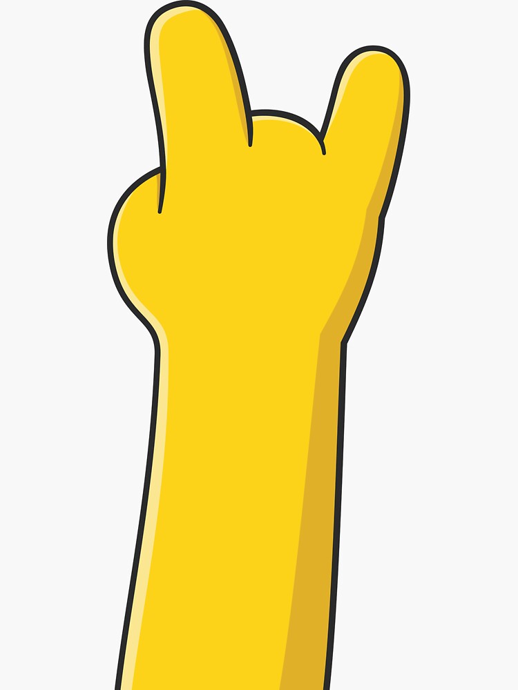 "Simpson rock Hand " Sticker for Sale by renatokolberg | Redbubble