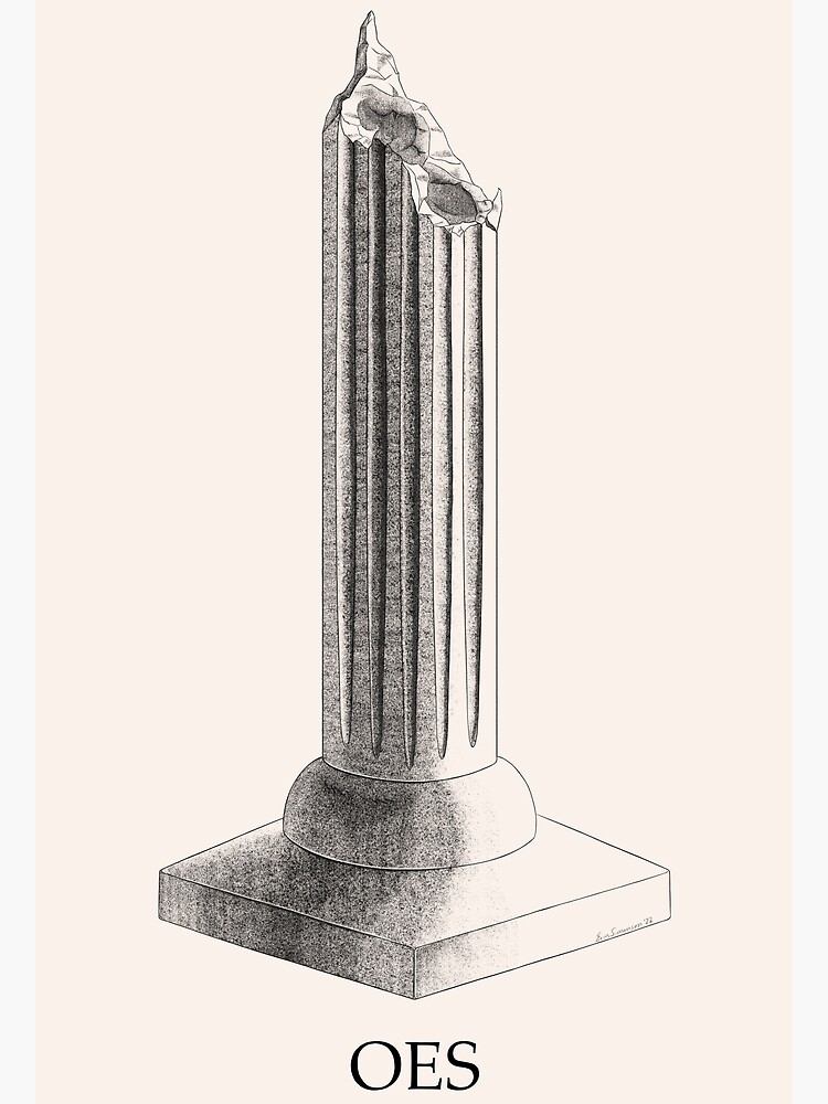 "The Broken Column- OES" Poster for Sale by ARIsEasternStar | Redbubble