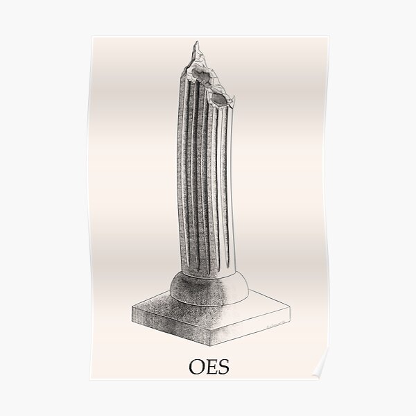 "The Broken Column- OES" Poster for Sale by ARIsEasternStar | Redbubble