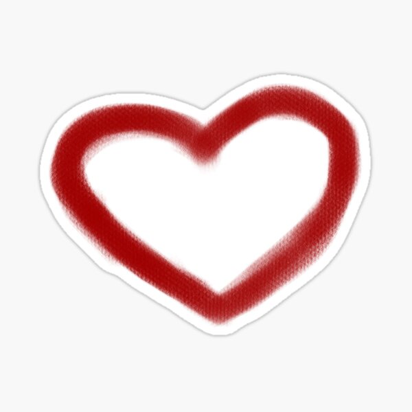 "Empty Heart" Sticker for Sale by lilliama | Redbubble