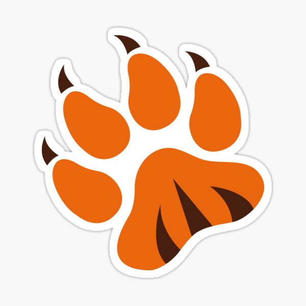 "Lunar New year Tiger. Tiger Paw print, Tiger Sign" Sticker by ...