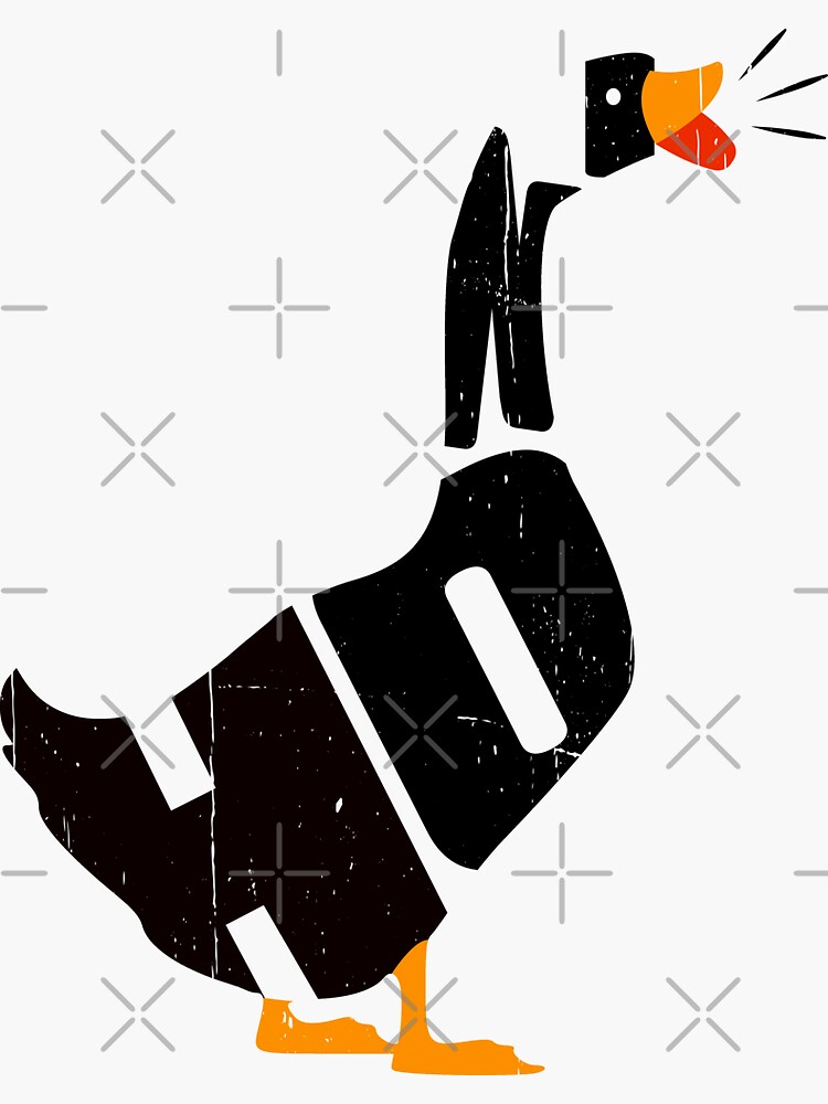 "Honk Goose Distressed Typography " Sticker by PanosTsalig | Redbubble