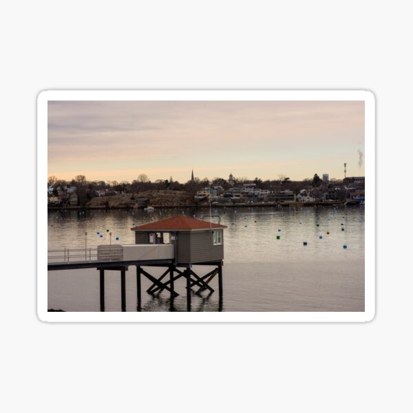 "Vista of Marblehead Village from the Eastern dock" Sticker for Sale by ...