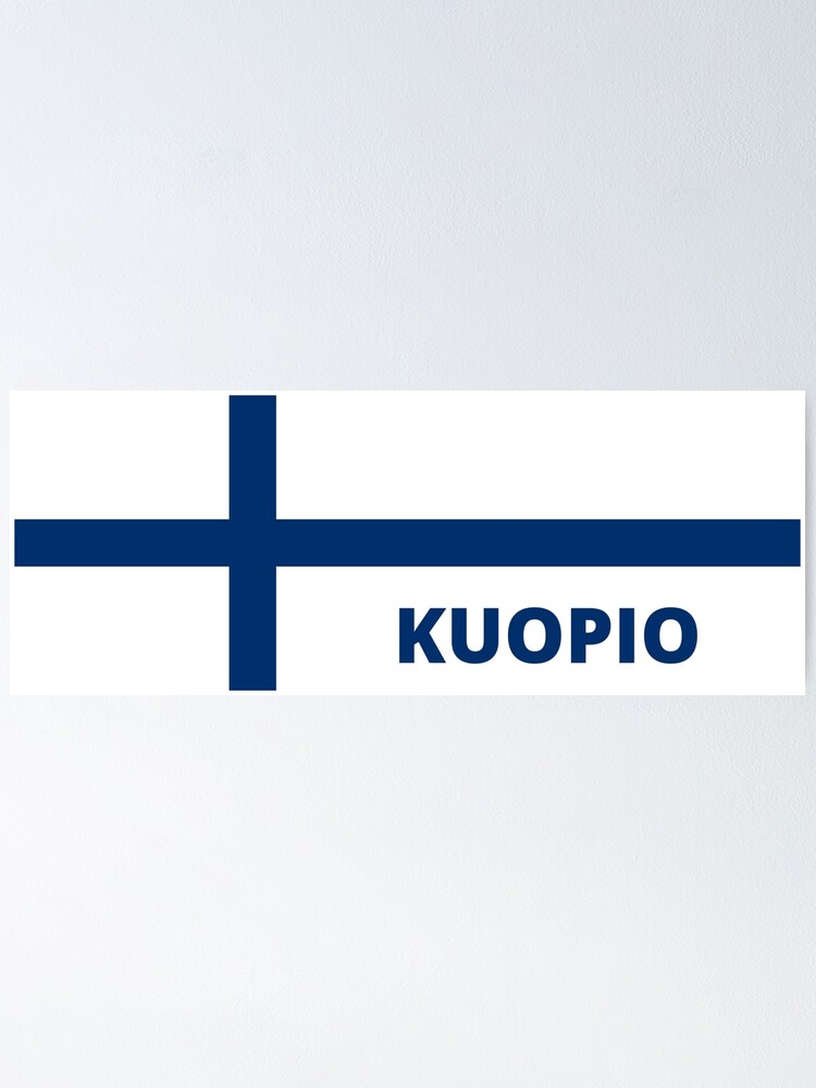 "Kuopio City in Finnish Flag" Poster for Sale by aybe7elf | Redbubble