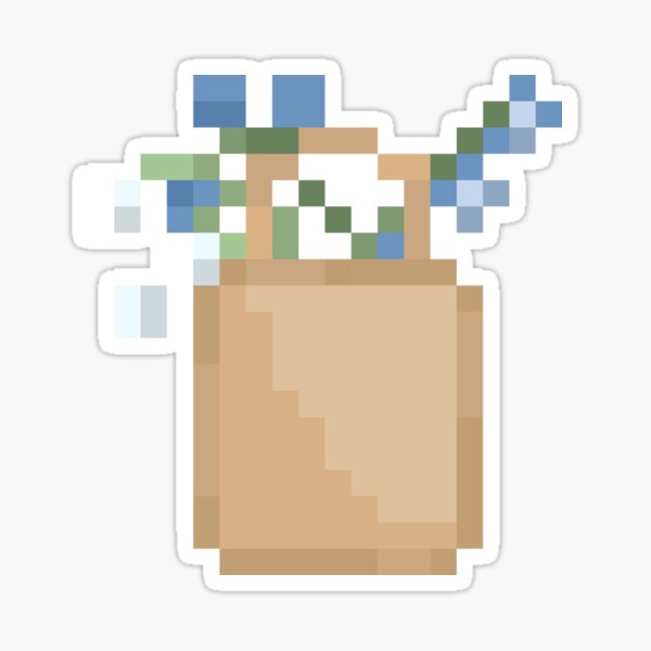 "minecraft flowers in tote" Sticker by matatalin | Redbubble