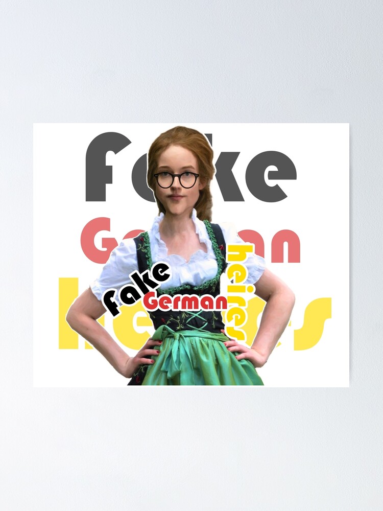 "Fake German Heiress Funny Caricature" Poster for Sale by karimVR22 ...