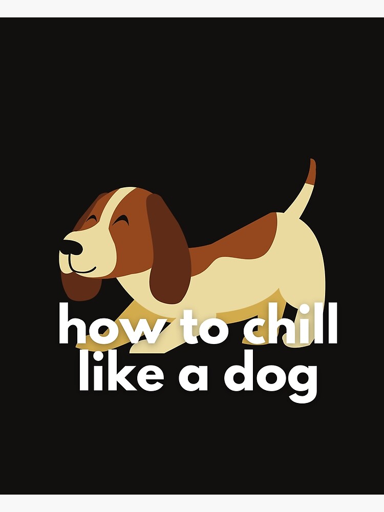"How to chill like a dog" Poster for Sale by drakessides | Redbubble