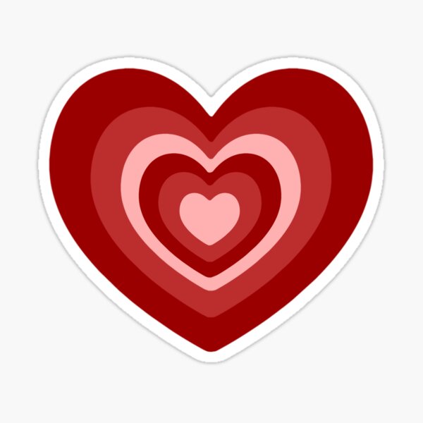 "red aesthetic heart" Sticker by meefsteak | Redbubble
