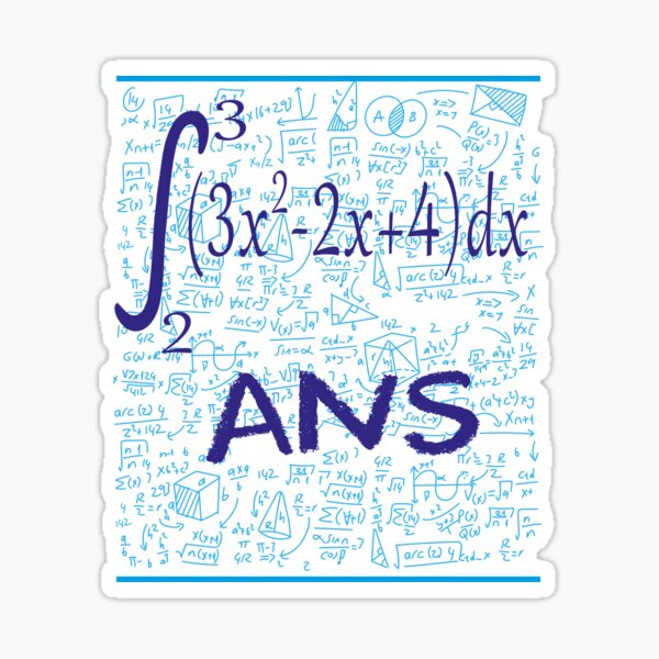 "18th birthday 18 years mathematical integral" Sticker by netber ...