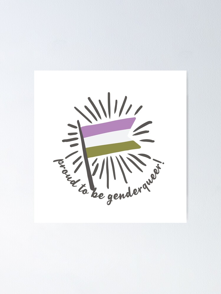 "LGBTQIA Flag Genderqueer Pride Month" Poster for Sale by StickerbashCo ...
