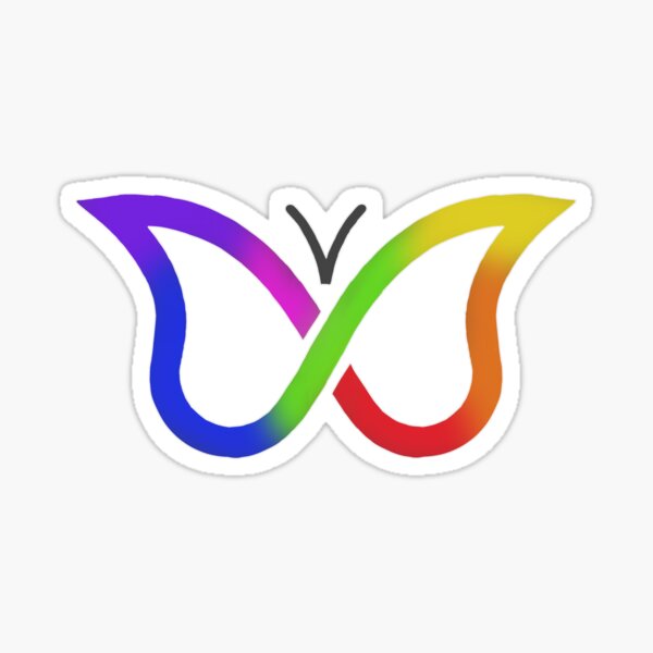 "ADHD Rainbow Butterfly" Sticker for Sale by Hunter-Tiger | Redbubble