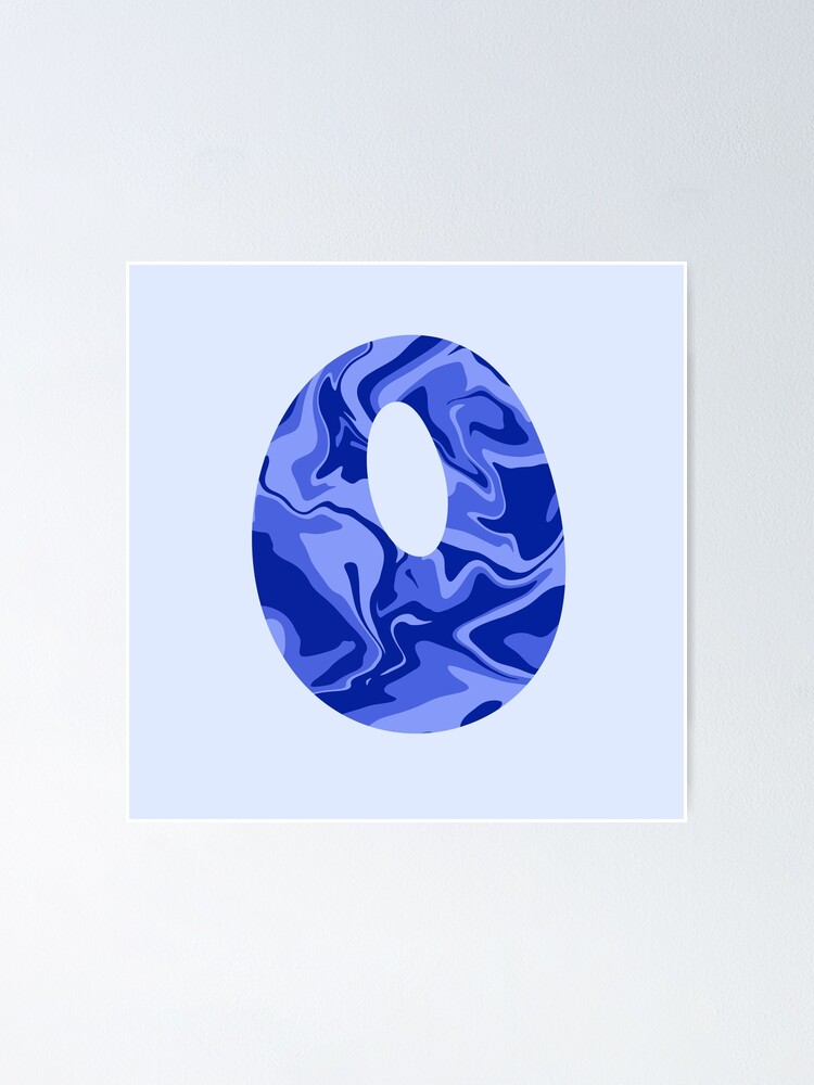 "Letter “O” Blue Swirls " Poster for Sale by janbeck5555 | Redbubble